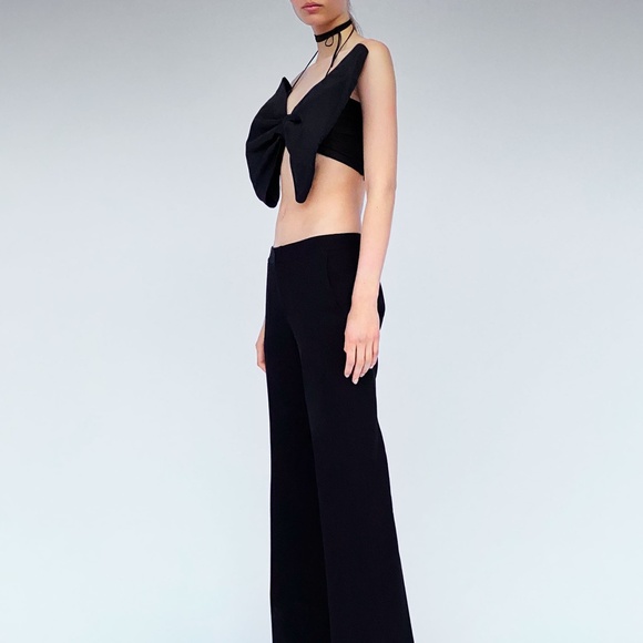Zara | Tops | Nwt Zara Bandeau Bow Top Limited Edition Black | Poshmark